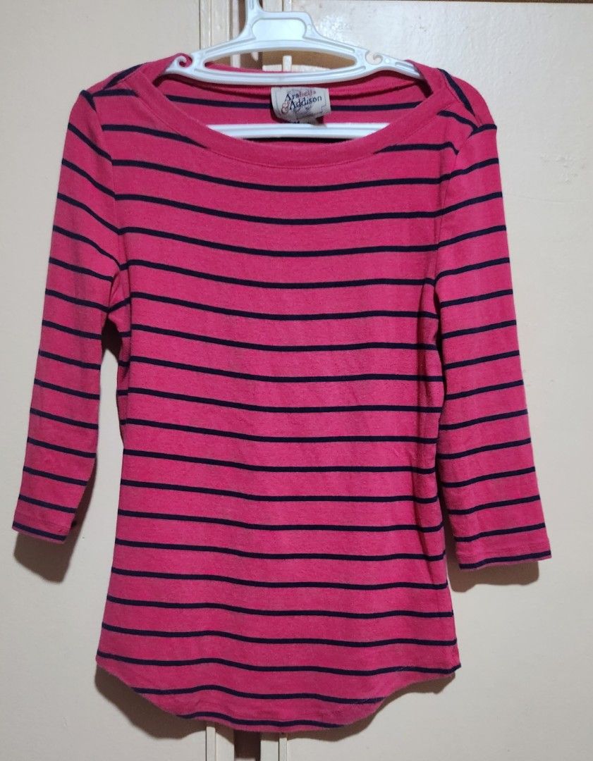 Arabella & Addison Striped Top, Women's Fashion, Tops, Longsleeves on ...