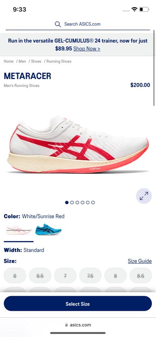 Asics meta racer, Men's Fashion, Footwear, Sneakers on Carousell