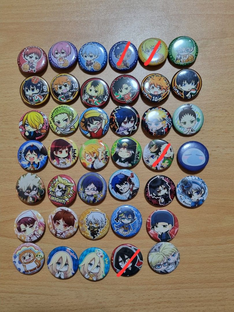 Assorted Anime Badges, Hobbies & Toys, Memorabilia & Collectibles, Fan ...