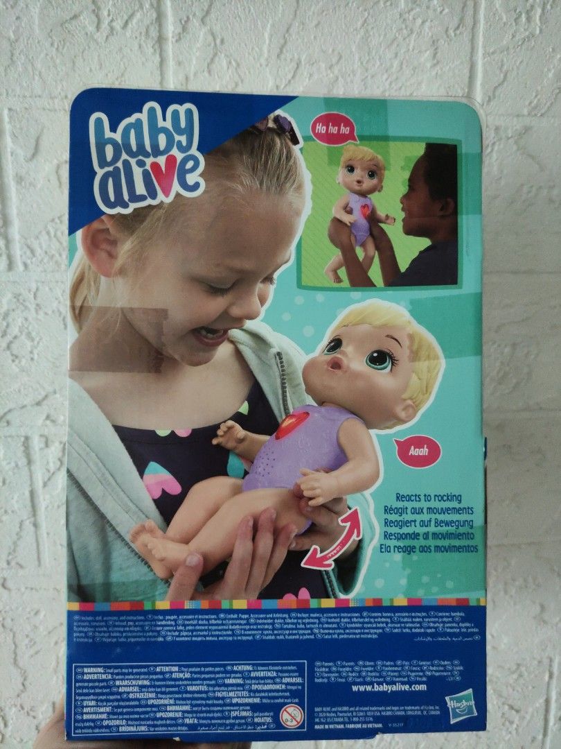 Baby Alive doll- Happy heartbeats baby with sound and reaction to ...