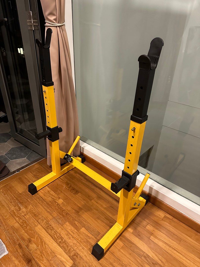 Barbell Squat Rack Stand Steel Barbell Stand, Sports Equipment, Other ...