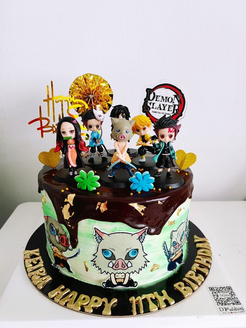 Demon Slayer: Kimetsu no Yaiba Birthday Cake, Food & Drinks, Homemade ...