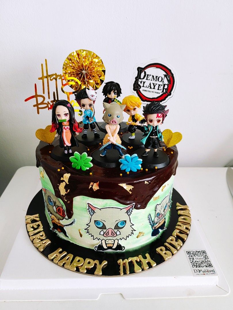 Demon Slayer: Kimetsu no Yaiba Birthday Cake, Food & Drinks, Homemade ...
