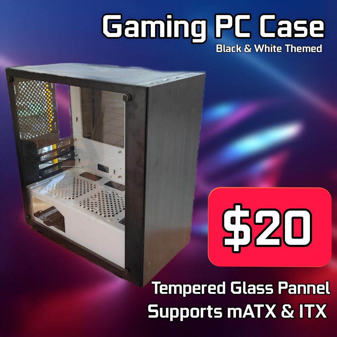 Black and White Mini Gaming PC Case, Computers & Tech, Parts ...