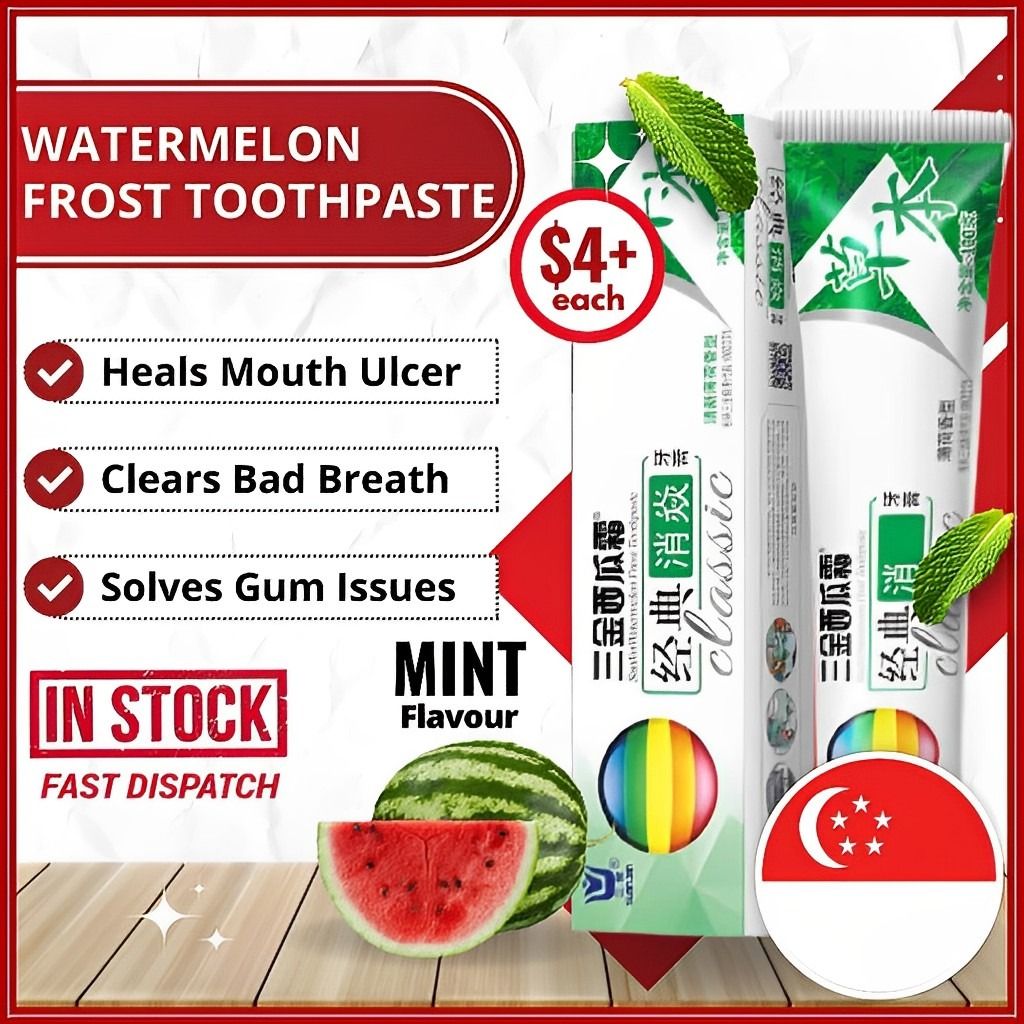 (BN) Watermelon Frost Toothpaste Heals Mouth Ulcer Gum Pain Bad Breath ...