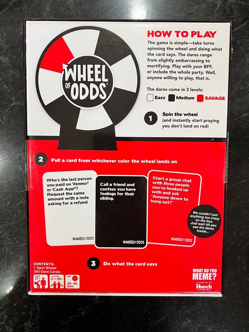 Board game Wheel of Odds party game, Hobbies & Toys, Toys & Games on ...