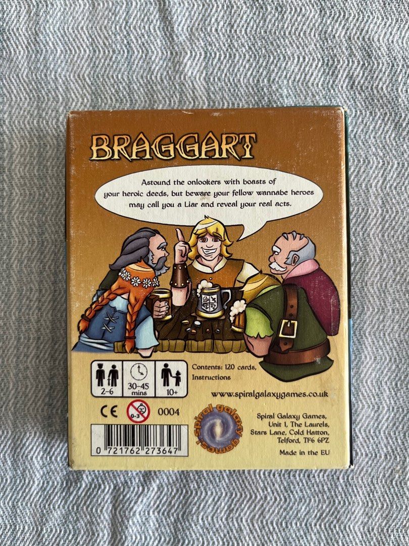 Braggart Card Game, Hobbies & Toys, Toys & Games on Carousell
