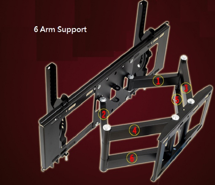 Brand New 40"-80" Six-arm Rotation TV Wall Mount Bracket, TV & Home ...