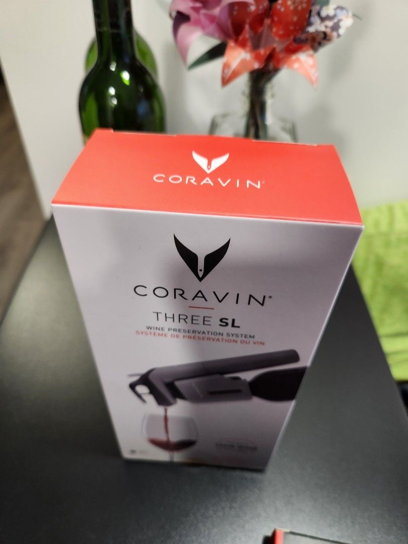 Brand new Coravin Three SL plus 3 argon capsules, TV & Home Appliances ...