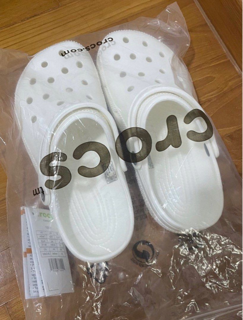 Brand new White Crocs, Women's Fashion, Footwear, Flipflops and Slides ...