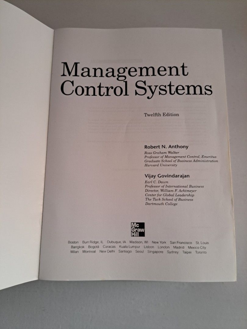 Buku Management Control Systems, Buku & Alat Tulis, Buku Pelajaran di ...