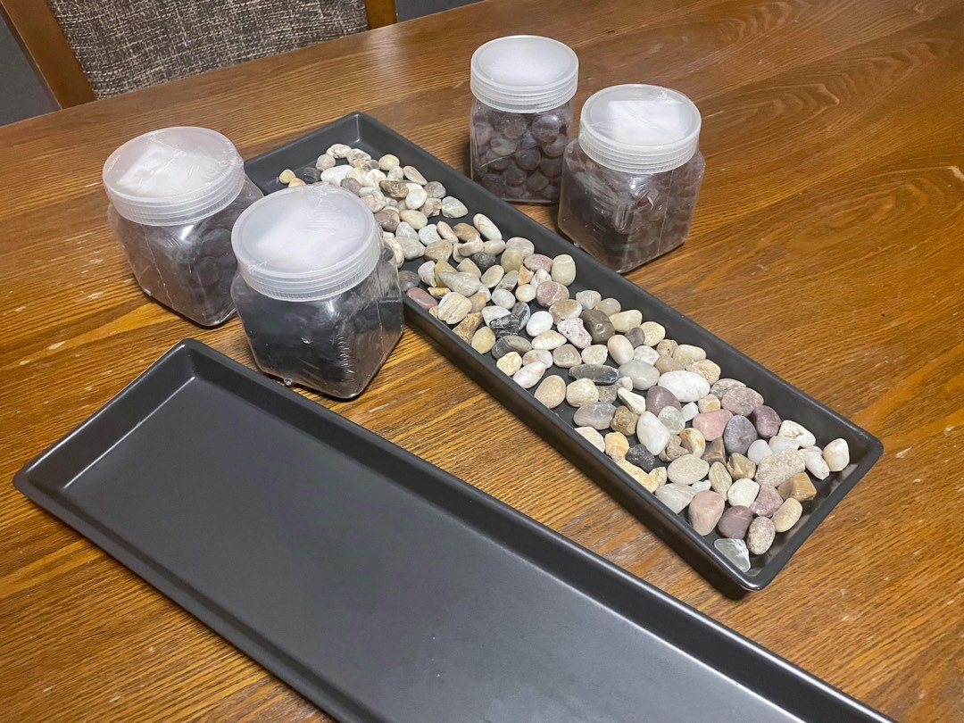 IKEA Ceramic Linear Plates and Decorative Pebbles, Furniture & Home ...