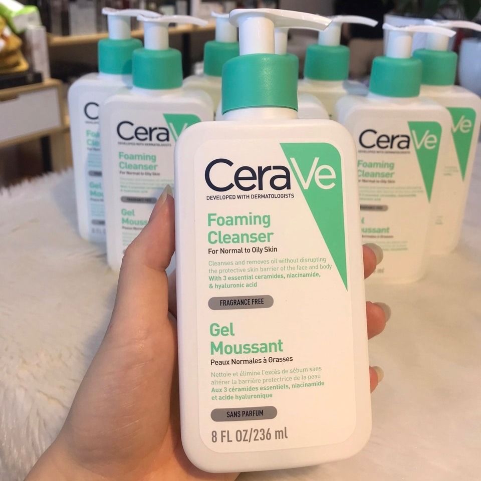 CeraVe Foaming Cleanser Gel Moussant For Dry,Rough, Bumpy Skin 236ML ...