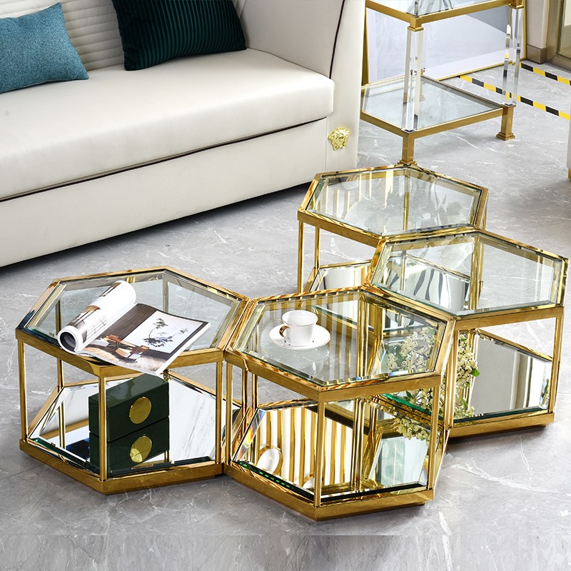 CLEVIS Modern Chrome Coffee Table, Furniture & Home Living, Furniture ...