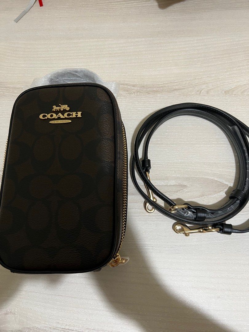 Coach -Eva Phone Crossbody in Signature Canvas, Women's Fashion, Bags ...