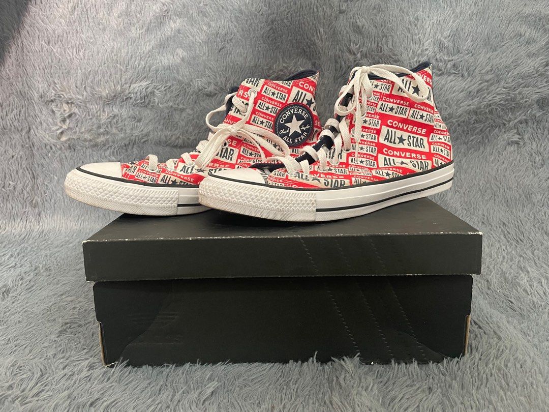 Converse Chuck Taylor All Star Hi Logo Red, Men's Fashion, Footwear ...