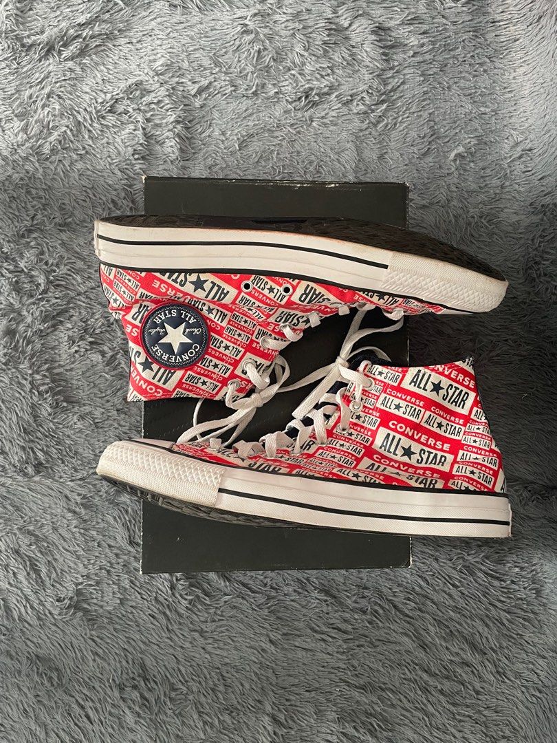 Converse Chuck Taylor All Star Hi Logo Red, Men's Fashion, Footwear ...