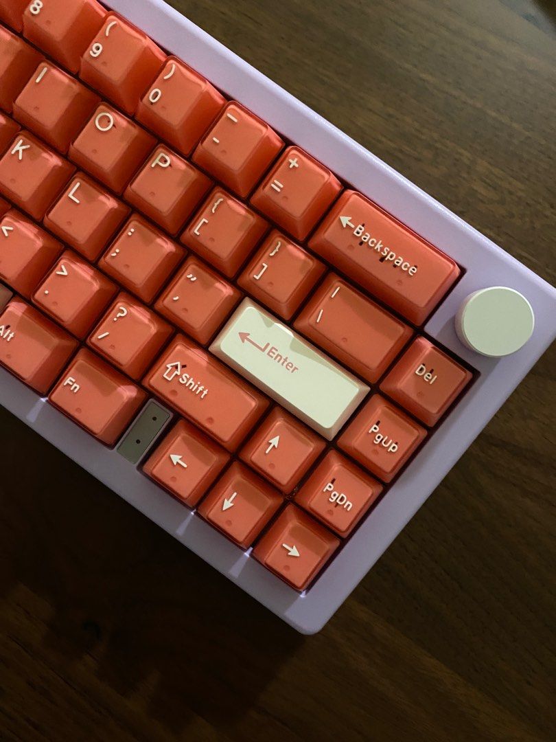 Creamy Custom Mechanical Keyboard - wireless 65% thocks purple pink pastel, Computers & Tech ...