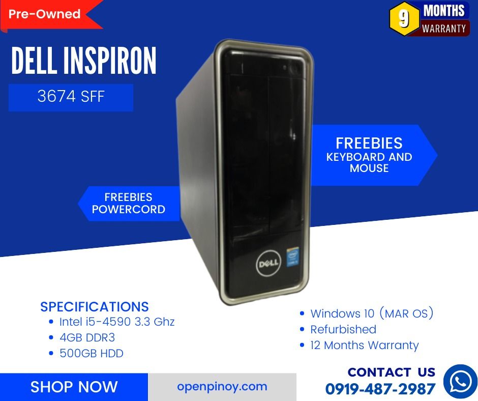 Dell Inspiron 3674 SFF, Computers & Tech, Desktops on Carousell