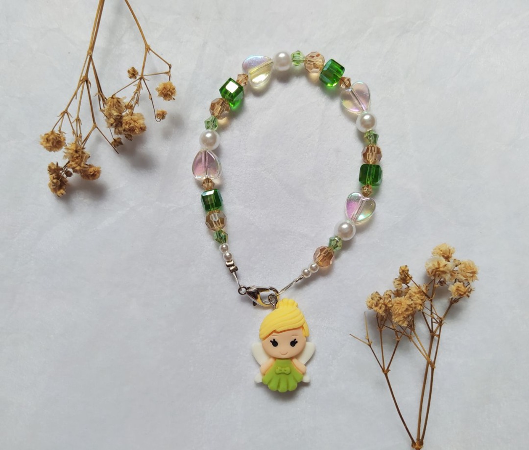 Disney Tinkerbell inspired handmade bracelet, Hobbies & Toys ...