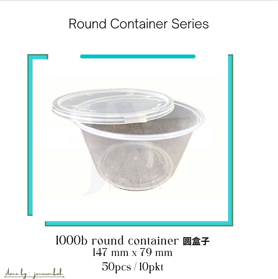 Disposable plastic container 1000b, Furniture & Home Living ...