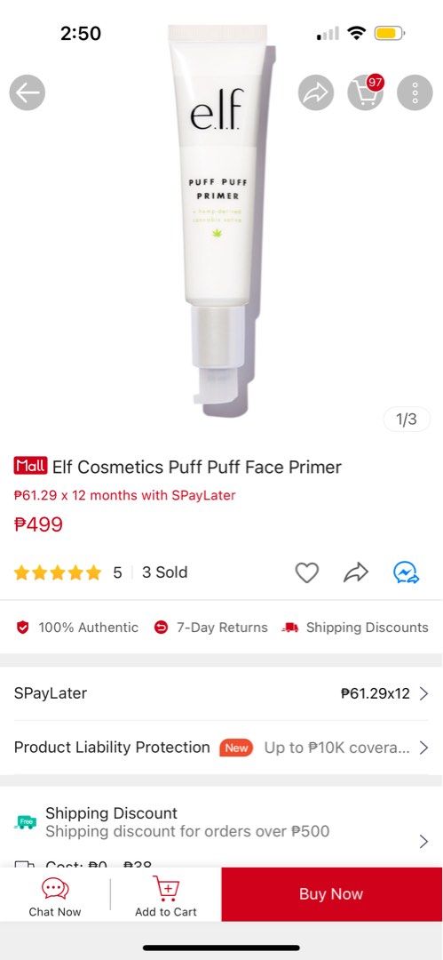 ELF Puff Puff Primer, Beauty & Personal Care, Face, Makeup on Carousell