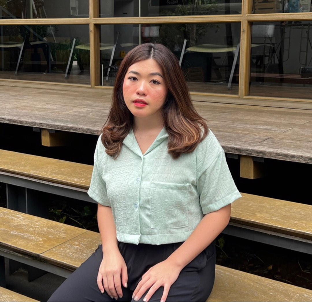 Fey Top (Kemeja Kantong / kemeja bigsize / kemeja kantor / kemeja ...