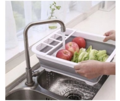 Foldable Dish Rack, Dish Drainer Collapsible Kitchen Drainage Rack ...