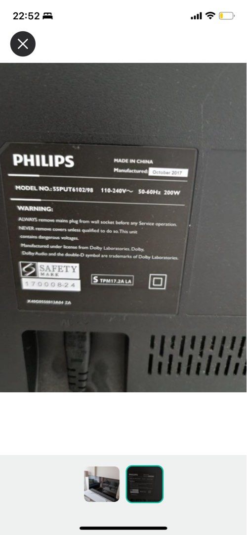 Philips 55inc Smart TV, TV & Home Appliances, TV & Entertainment, TV on ...
