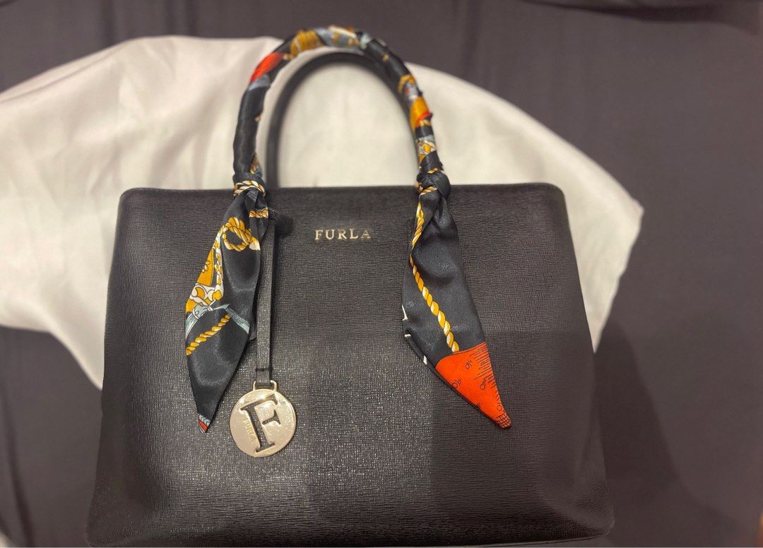 Furla Tote Bag with Twilly, Women's Fashion, Bags & Wallets, Tote Bags ...
