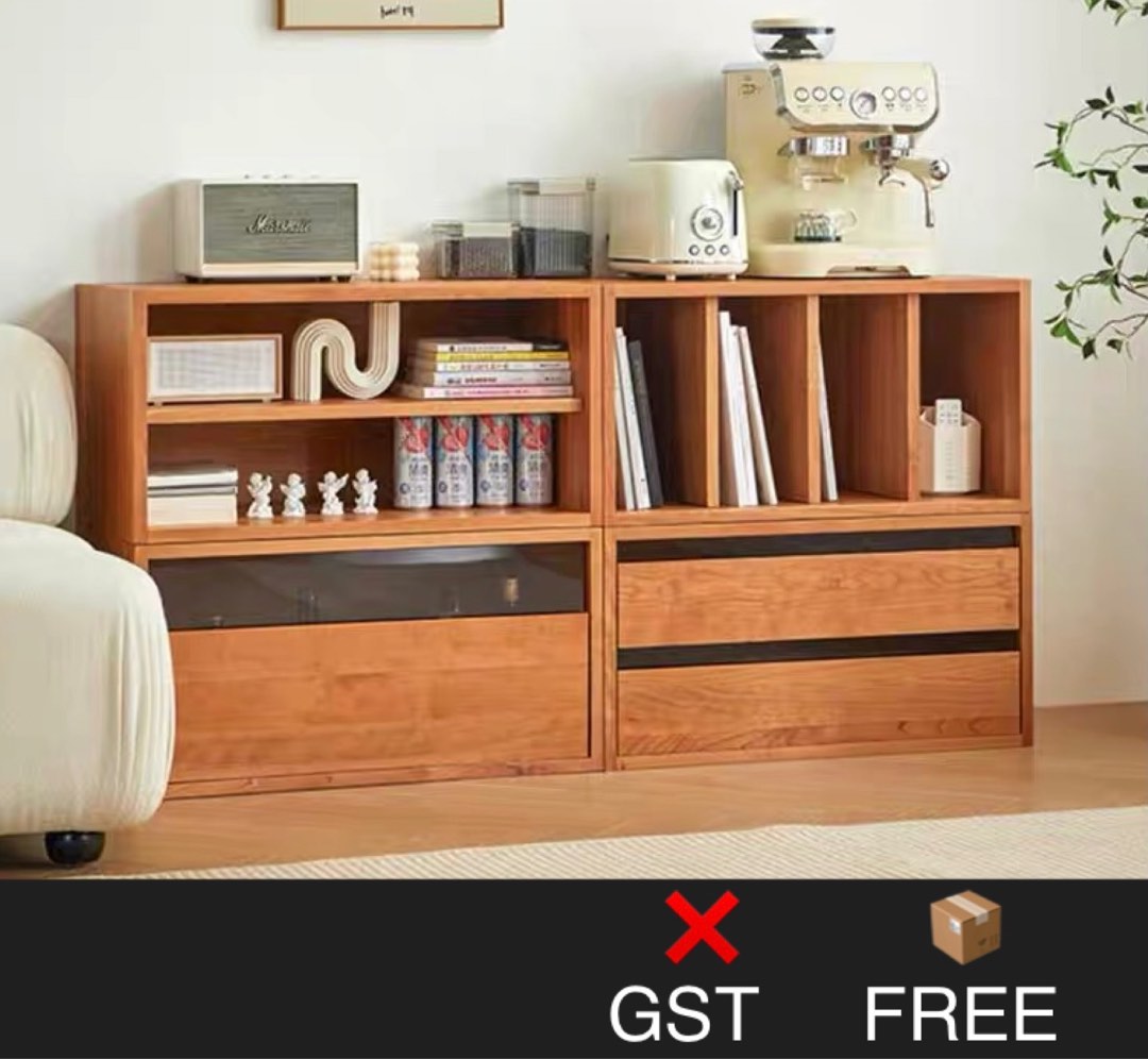 Stackable Modular TV Console Drawers Sideboard Rattan Side Console ...