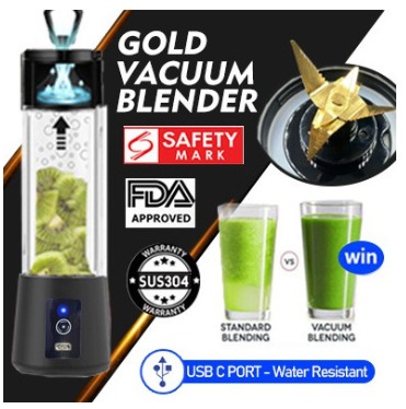 Gen 4s Vacuum Blender 6D Vortex Blade Gold Titanium / Fruit Juicer ...