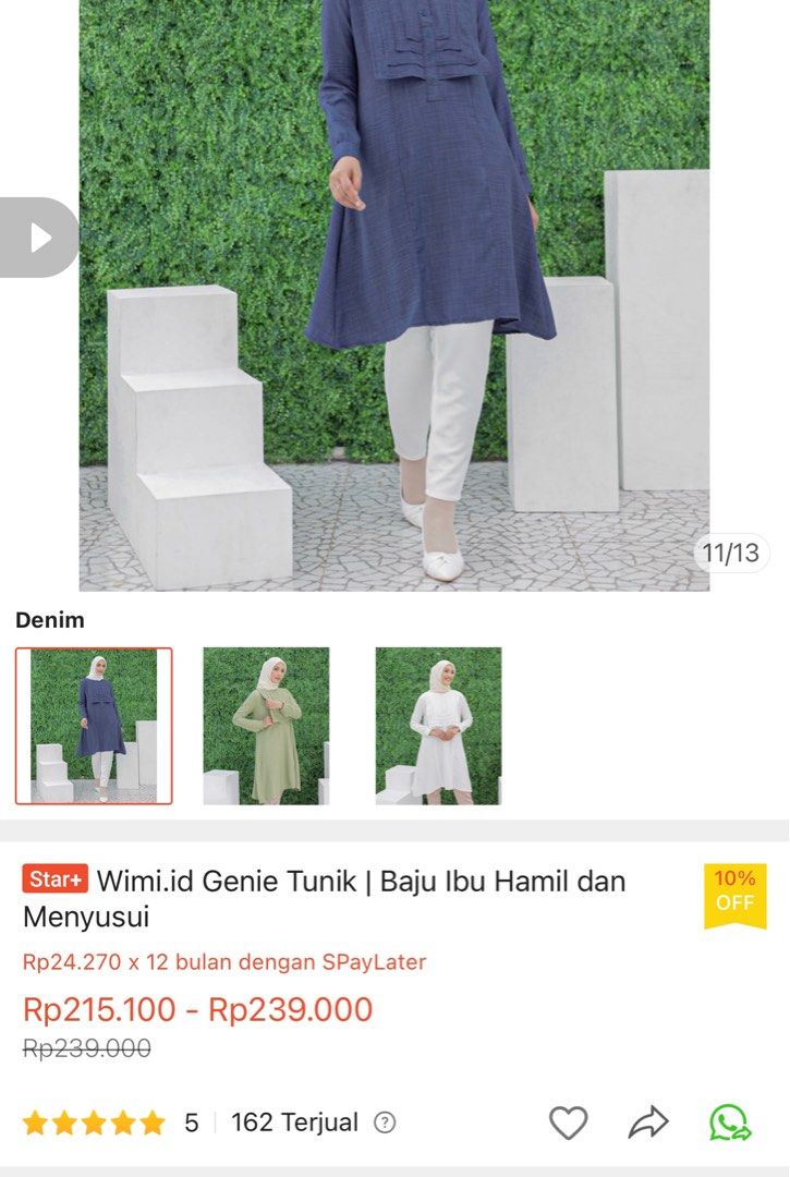 Genie tunk wimi, Fesyen Wanita, Pakaian Wanita, Atasan di Carousell
