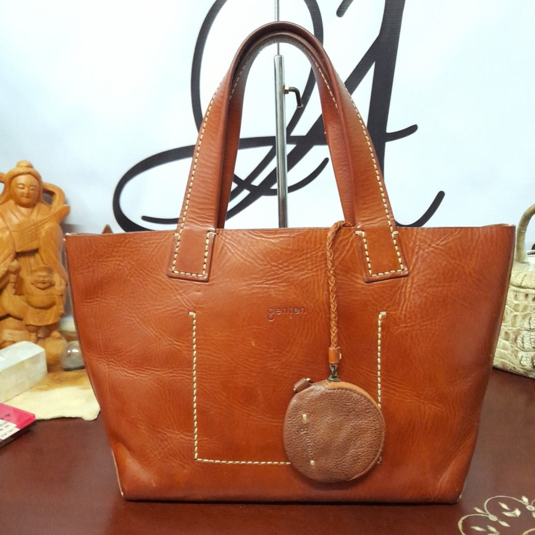 Genten amano leather bag L12xH9, Women's Fashion, Bags & Wallets, Tote Bags on Carousell