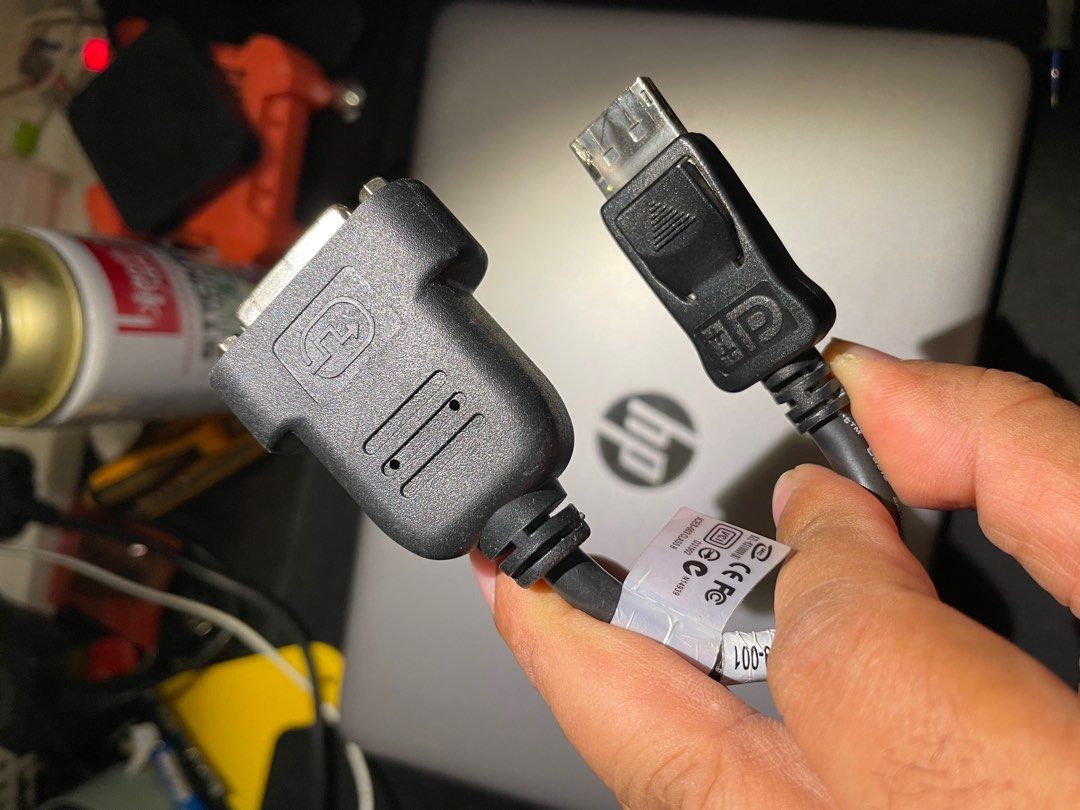 (Genuine) HP DisplayPort To DVI - D Adapter, Computers & Tech, Parts ...