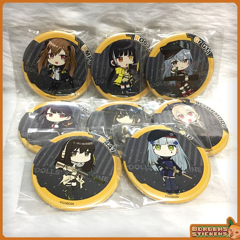 Girls Frontline Mini Chara Can Badge M4A1 M16A1 AR15 SOPMOD RO635 UMP45 ...