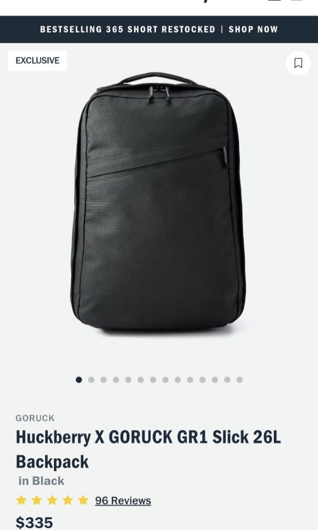 Goruck x Huckberry GR1 slick 26L, Men's Fashion, Bags, Backpacks on ...