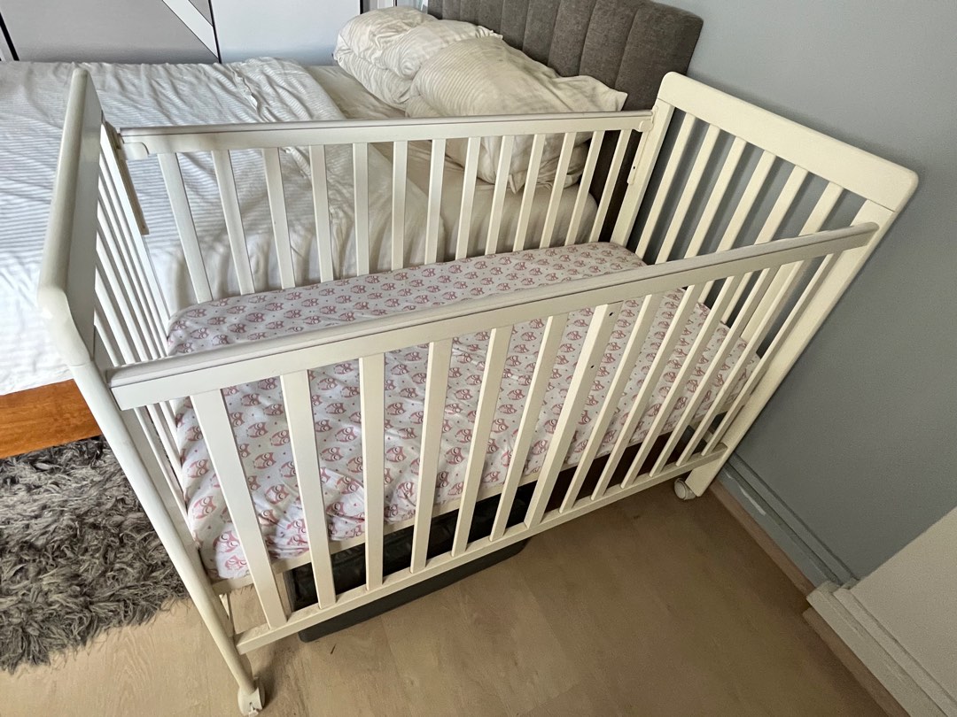 Happy Baby Cot with mattress, Babies & Kids, Baby Nursery & Kids ...