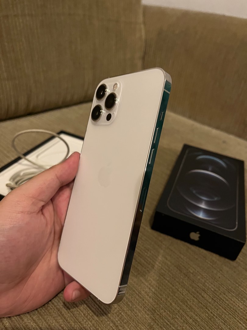 iphone 12 pro max 256gb ibox silver resmi, Telepon Seluler & Tablet ...