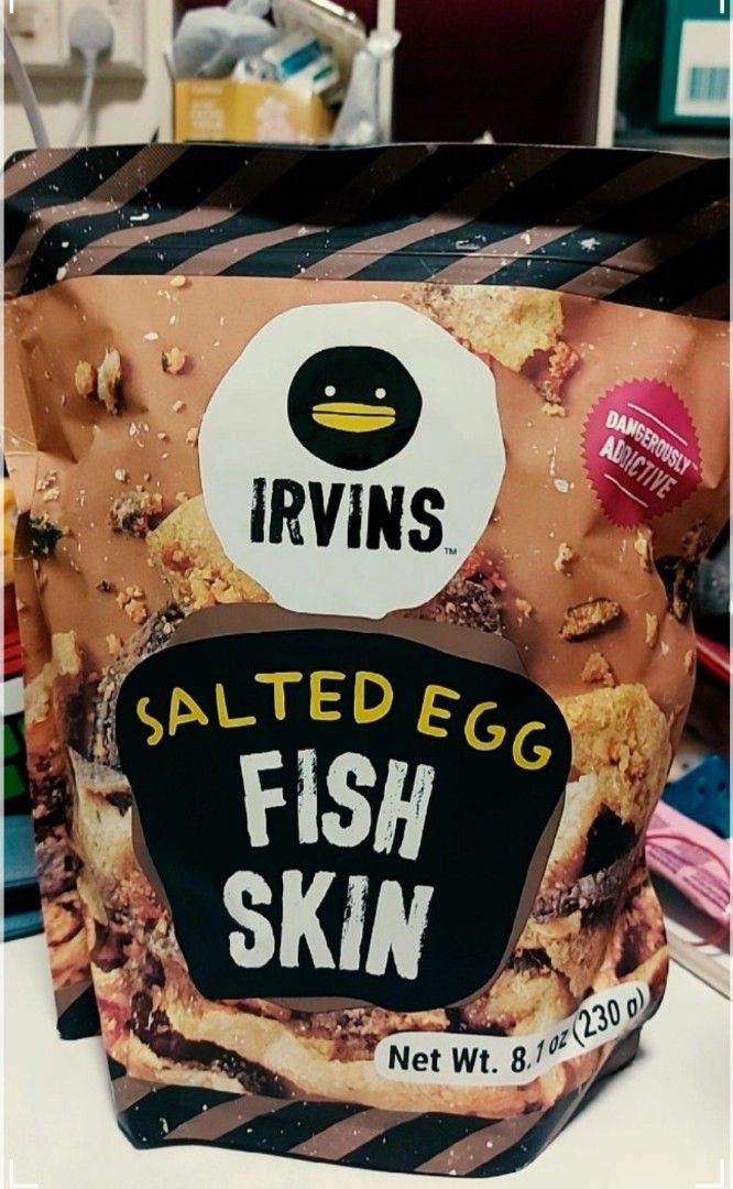 Irvins Salted Egg Fish Skin, Food & Drinks, Local Eats on Carousell