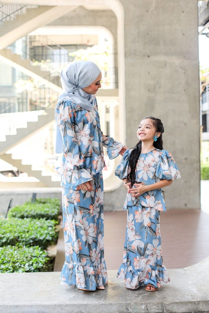 Ivy Scallop Baju Raya Mom and kids 2023, Babies & Kids, Babies & Kids Fashion on Carousell