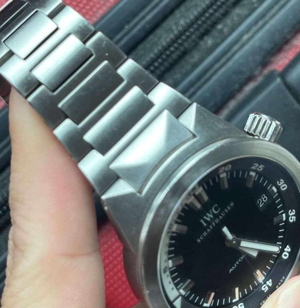 蝕讓IWC Aquatimer 鋼帶 潛水表 IW354805, 名牌, 手錶 - Carousell