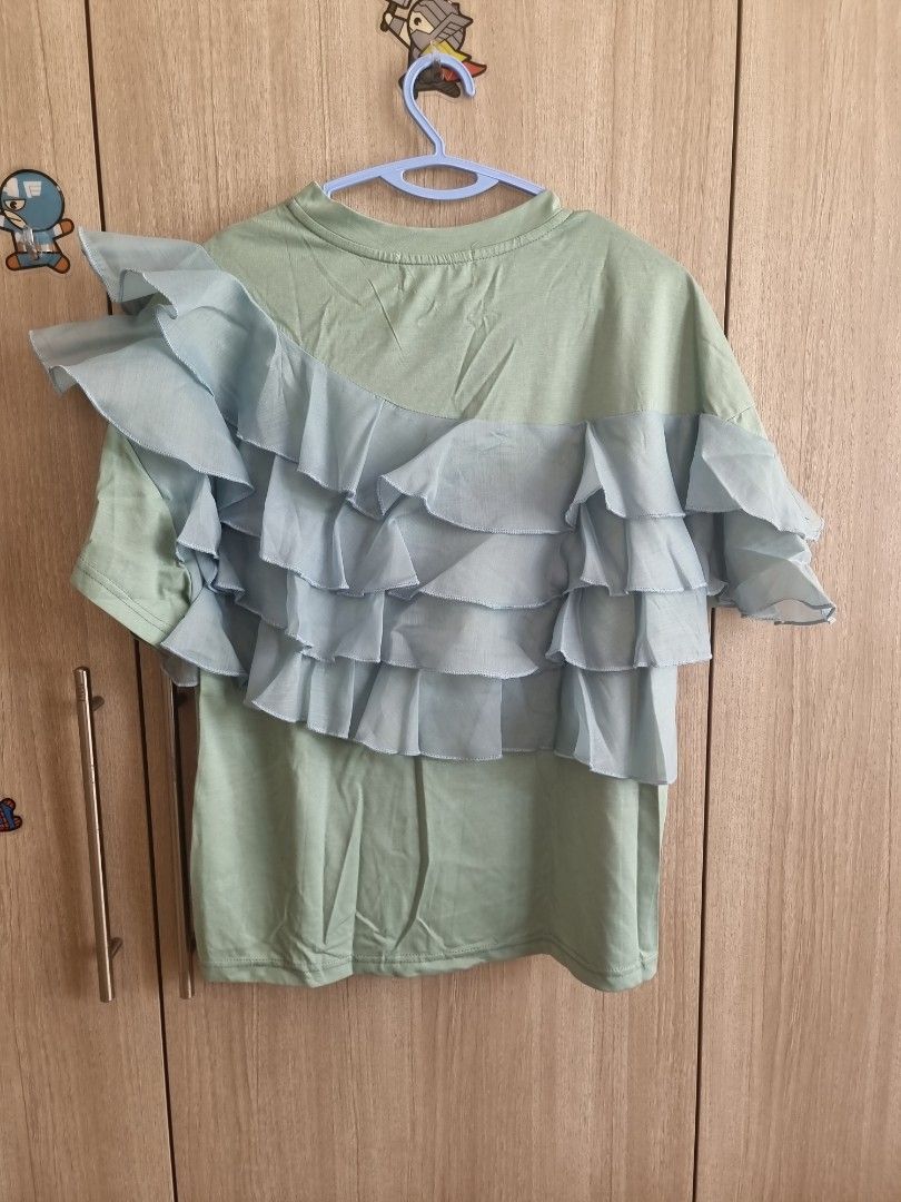 J RITZY MADE IN KOREA MINT TOP, Women's Fashion, Tops, Blouses on Carousell