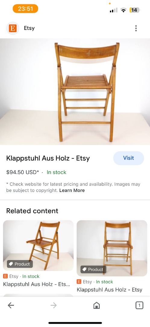Japan Made Folding Chair, Furniture & Home Living, Furniture, Chairs on ...
