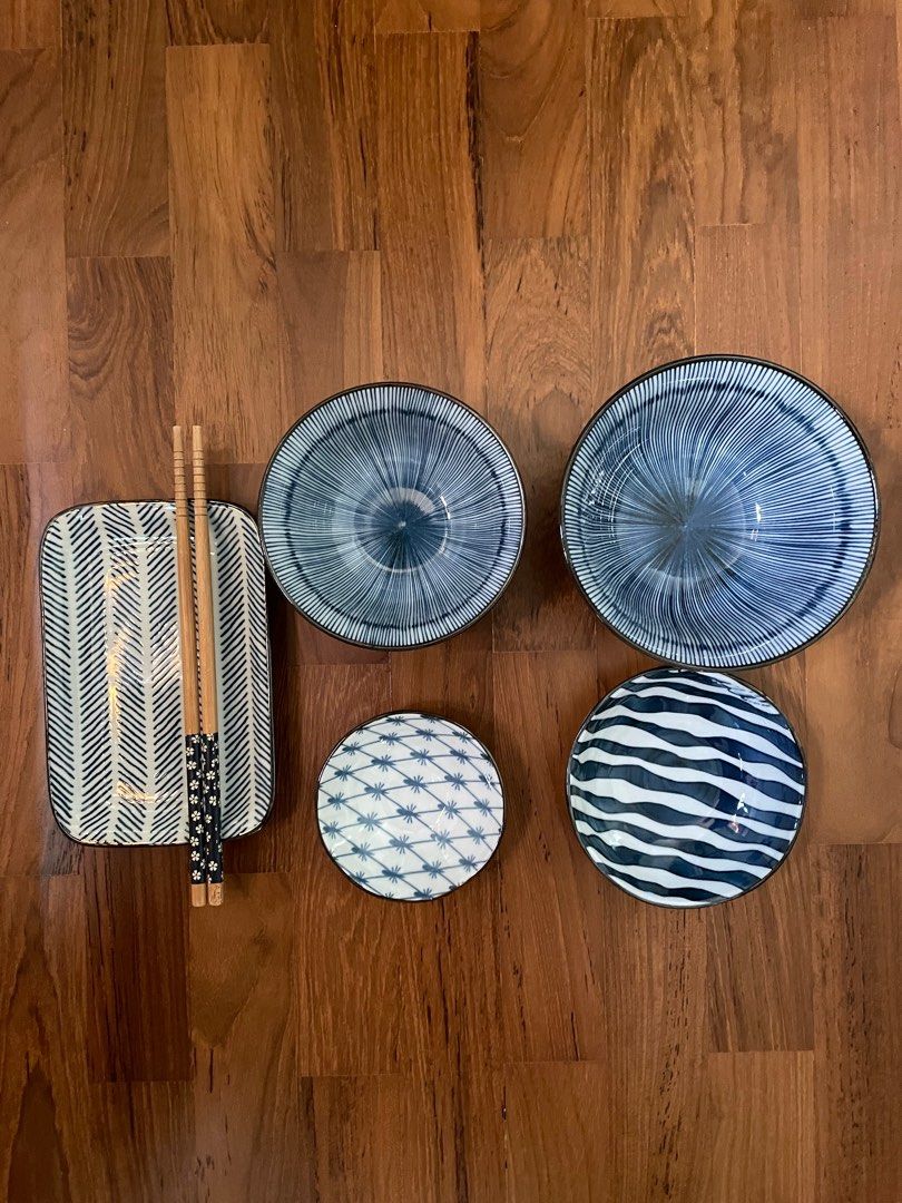 Japanese Ceramic Dinnerware Set, Furniture & Home Living, Kitchenware ...