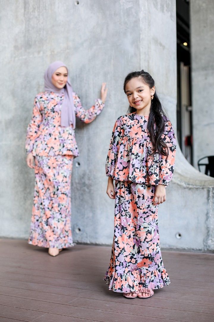 Kara Baju Raya Mom and Kids, Babies & Kids, Babies & Kids Fashion on ...