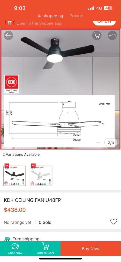 KDK Ceiling Fan, Furniture & Home Living, Lighting & Fans, Fans on ...