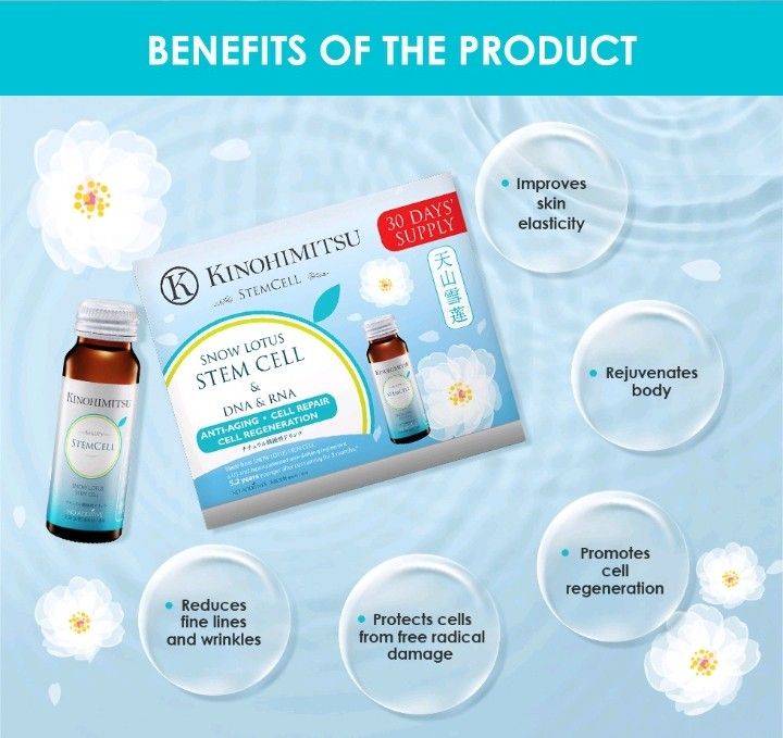 Kinohimitsu Stemcell Collagen 16 bottles Snow Lotus+Stemcell+DNA Anti ...