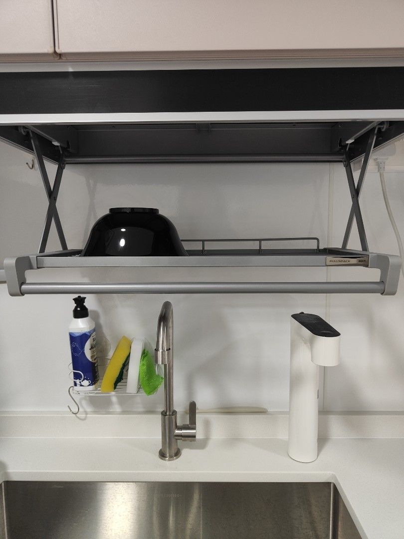 Kitchen Pull Down Shelf for Extra Counter Space /Dish Rack (mount under ...
