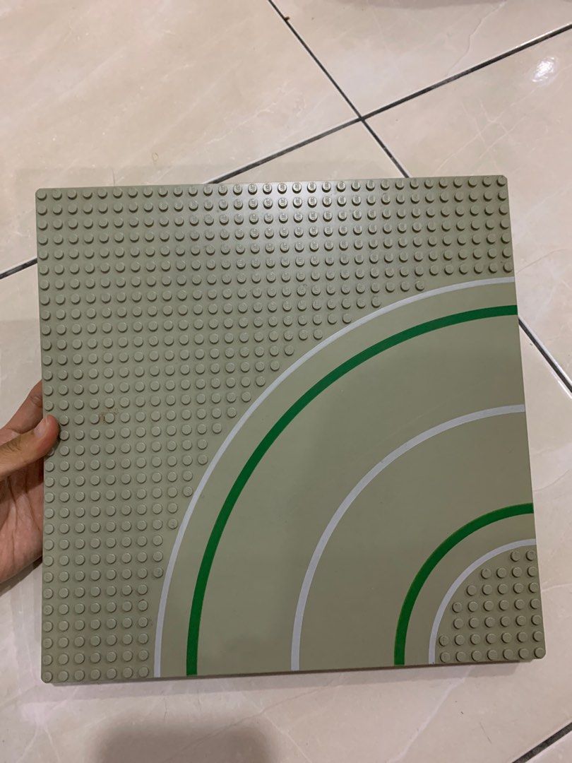 Lego Base Plate Vintage Green Light Grey Road City Corner, Hobbies ...